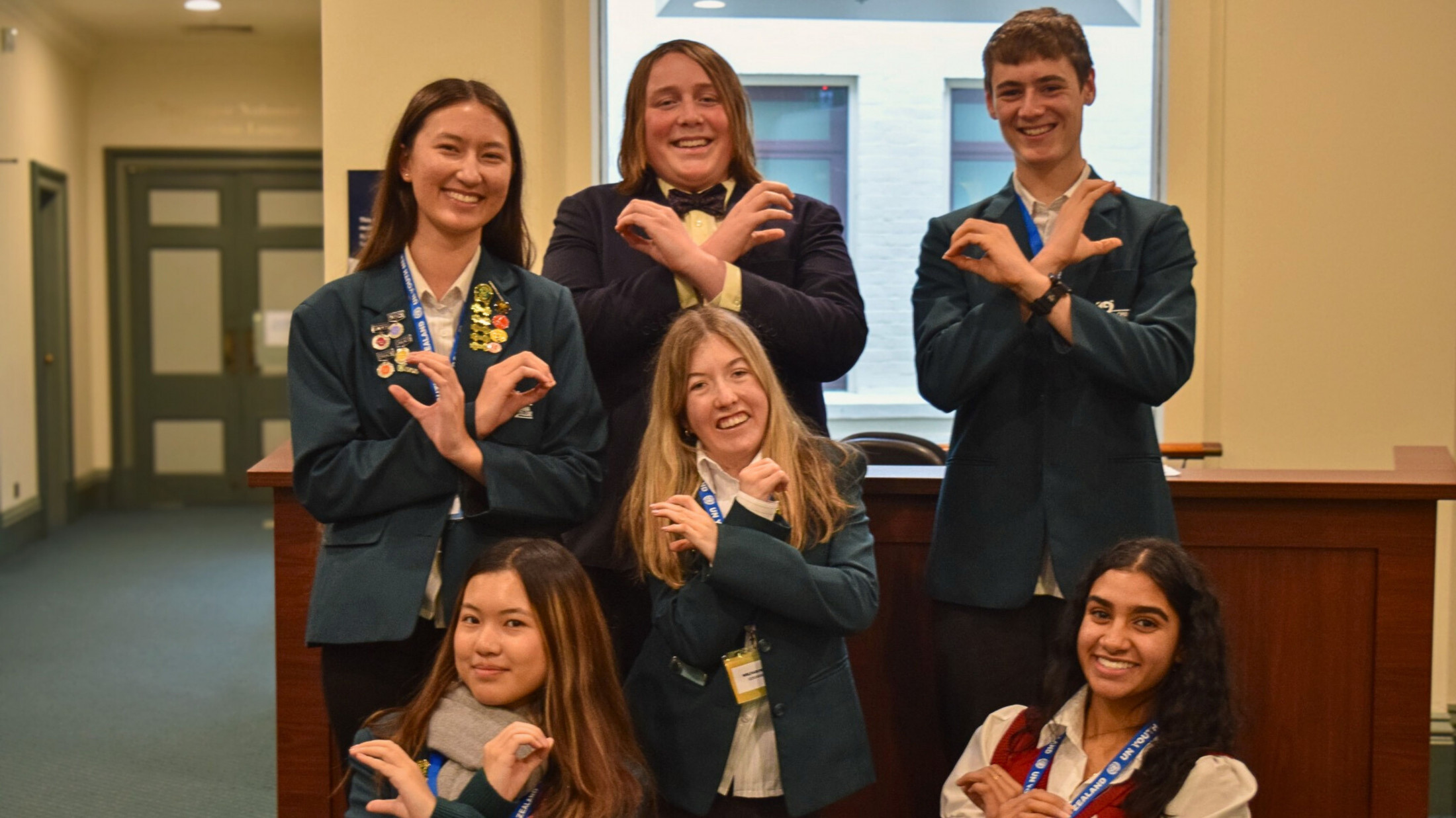 Six Students Take Part in the Auckland Model Local Council at Town Hall