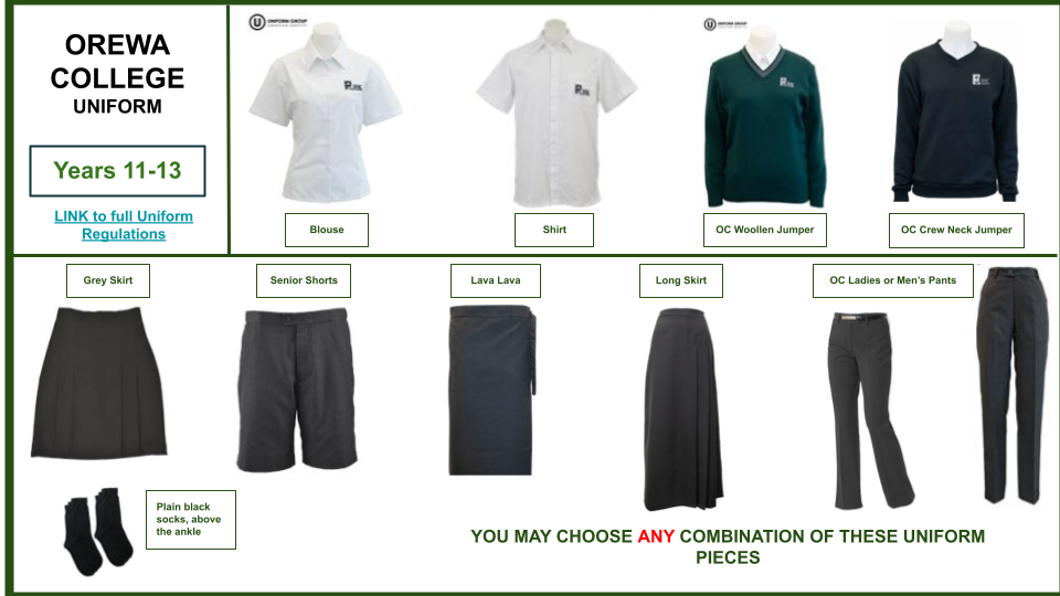 Uniform - Orewa College